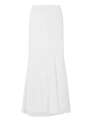 A.W.A.K.E. Mode Recycled-lace Maxi Skirt - White