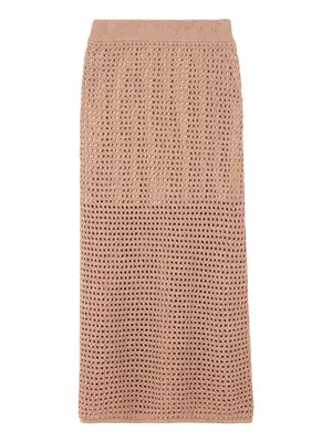 Brunello Cucinelli Sequin-embellished Midi Skirt - Orange
