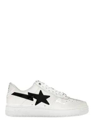A BATHING APE Sta #2 Patentin Sneakers - White/black