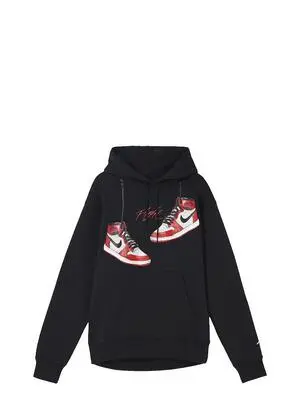 Nike Air Jordan Essentials Chicago Hoodie - Black/chicago Red