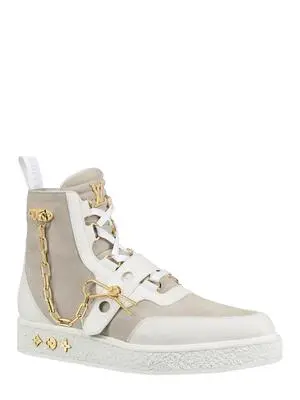 LOUIS VUITTON Creeper Ankle Boot - White/beige