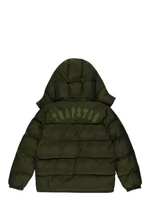 Trapstar Irongate Detachable Hooded Puffer Jacket - Olive
