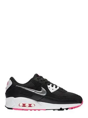 Nike Air Max 90 Metallic Silver Sneakers - Black/white/pink Blast