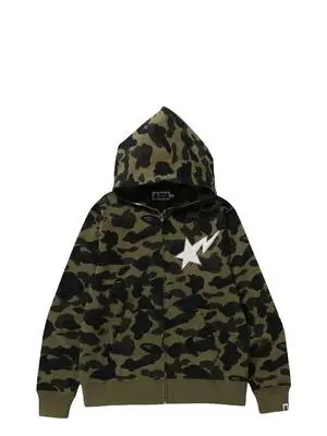 A BATHING APE 1st Camo Full Zip Hoodie - Green