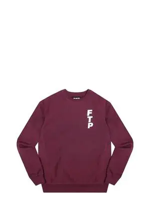 FTP Vertical Logo Crewneck Sweatshirt - Maroon