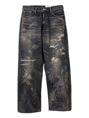 NEIGHBORHOOD Savage Denim Dp Wide Pant - Black