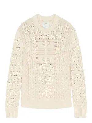 Givenchy 4g Cable-knit Sweater - Ivory