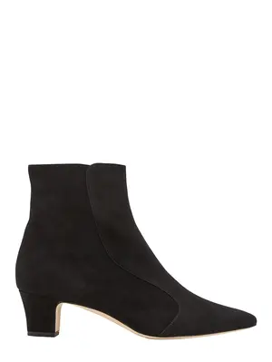 Manolo Blahnik Myconia Ankle Booties - Black