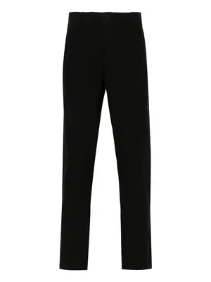 Transit Linen Tapered-leg Trousers - Black