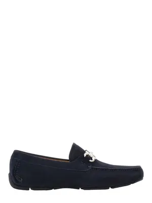 FERRAGAMO Gancini Suede Driving Shoes - Blue