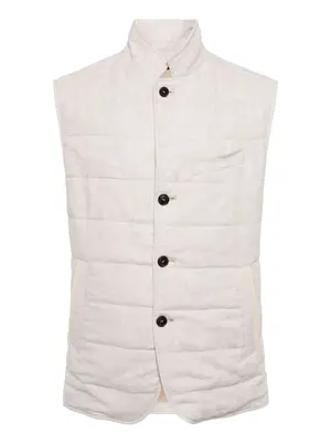 N.peal Seville Quilted Gilet - Neutrals