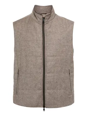 N.peal Belgravia Quilted Gilet - Brown