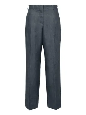 Palm Angels Linen Side-stripe Trousers - Grey