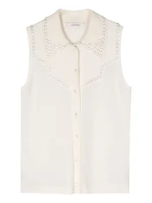 DOROTHEE SCHUMACHER Dorothee Schumacher Stud-Embellished Knit Top