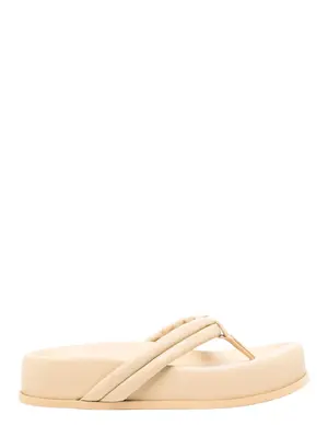 GIABORGHINI Frederique 40mm Leather Sandals - Neutrals