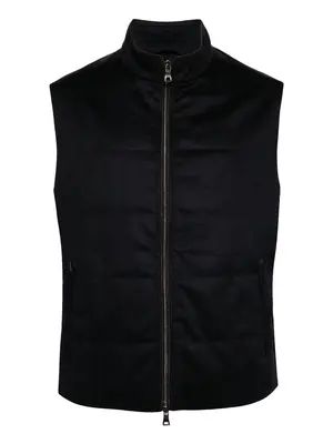 N.peal Cashmere Quilted Gilet - Blue