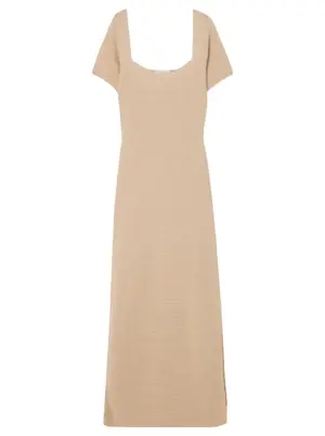 Giuliva Heritage Cotton Maxi Dress Beige