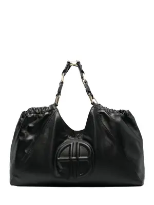ANINE BING Medium Kate Leather Tote - Black