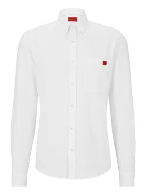 Hugo Logo-appliqué Cotton Shirt - White