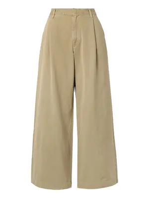 AGOLDE Daryl Pleated Wide-leg Pants - Neutrals