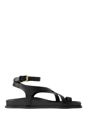 A.emery Jalen Slim Leather Sandals - Black