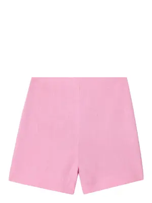 Nanushka Elza High-rise Slub Shorts - Baby Pink