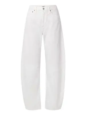 AGOLDE Luna High-Rise Barrel-Leg Jeans White