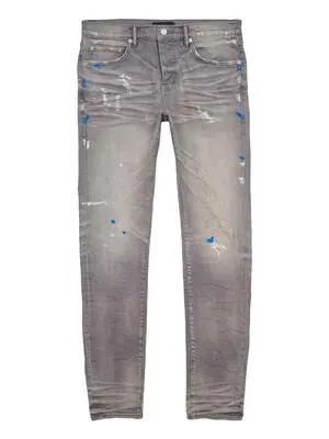 PURPLE BRAND P001 Low-rise Skinny Jeans - Grey