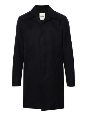 Sandro Single-breasted Midi Coat - Blue