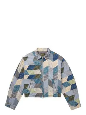 Kapital Yabane Cropped Quilted Patchwork Jacket - Blue