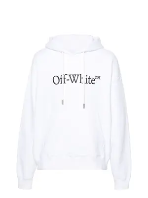 Off-White Big Bookish Skate Cotton Hoodie - White