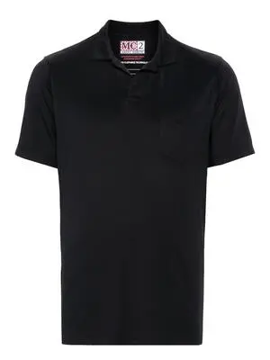 MC2 SAINT BARTH Stretch-jersey Polo Shirt - Black