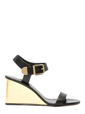 Chloé Rebecca 70mm Wedge Sandals - Black