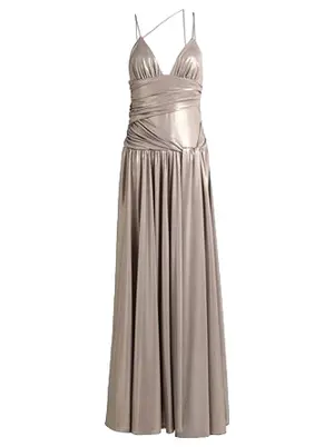 Pinko Maxi Flared Dress - Beige