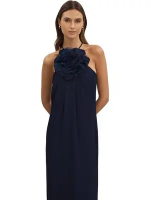 HALSTON Halston Rosette Maxi Dress