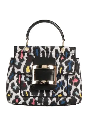 ROGER VIVIER Handbag In Leopard Print - Black
