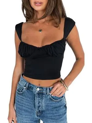 Princess Polly Candyce Crop Top - Black