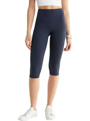 Zella Studio Luxe High Waist Capri Leggings - Navy Sapphire