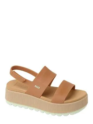 Reef Water Vista Platform Slingback Sandal - Almond/ambrosia