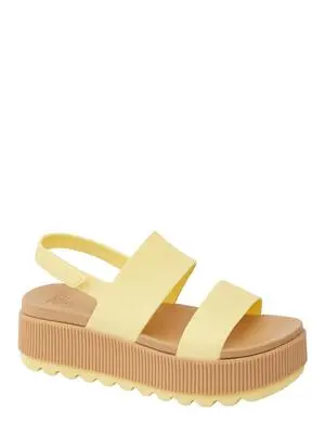 Reef Water Vista Platform Slingback Sandal - Pale Banana