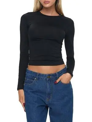 Princess Polly Arnim Crop Top - Black