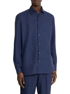 ZEGNA Oasi Linen Button-up Shirt
