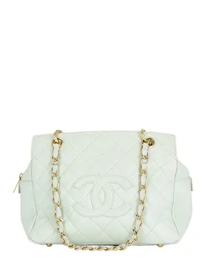 Chanel Caviar Timeless Bowling Bag - Light Blue