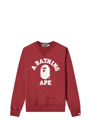 A BATHING APE College Crew Sweat - Red