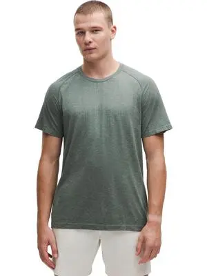 Lululemon Metal Vent Tech Short Sleeve - Pine Grey/palm Deco