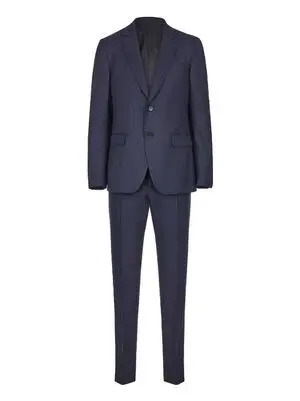 FERRAGAMO Striped Suit In Wool - Blue