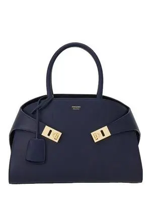 FERRAGAMO FERRAGAMO Hug Top Handle Bag Blue