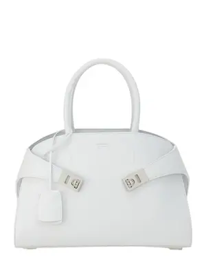 FERRAGAMO FERRAGAMO Hug Top Handle Bag White