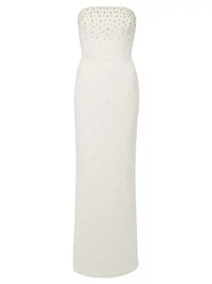 Rebecca Vallance Bridal Theresa Faux Pearl-embellished Gown - White