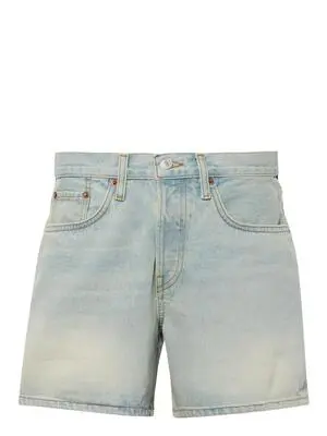 RE/DONE Mid-rise Denim Shorts - Blue